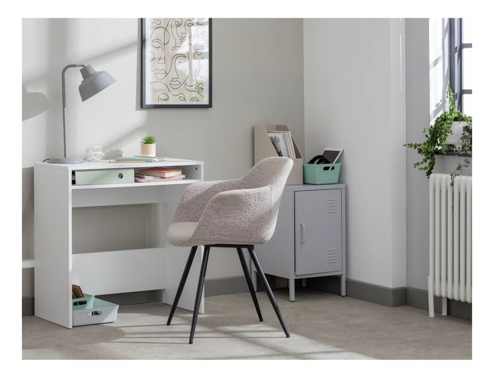 Argos Home Kenora White Desk Modern Office Computer Table Workstation ...