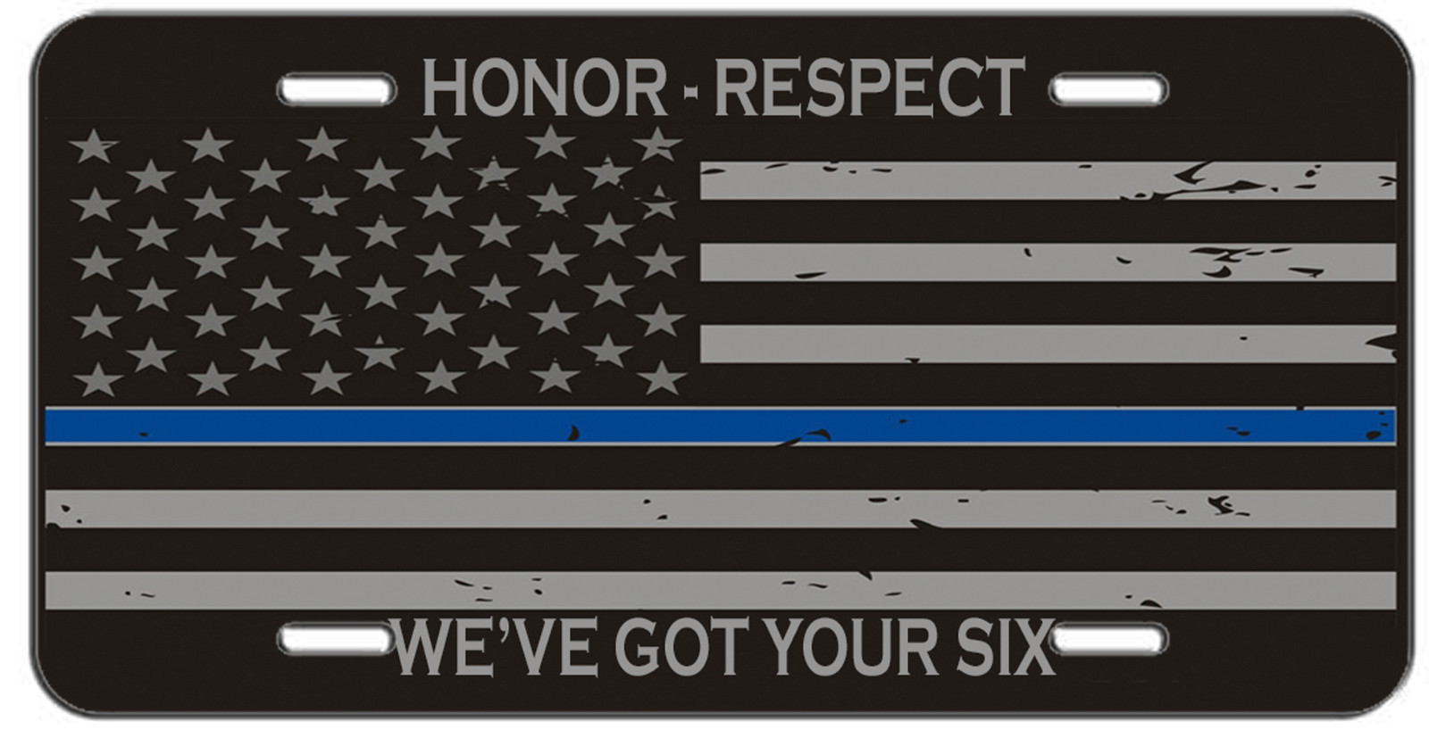 LICENSE PLATE BLUE LINE SUPPORT POLICE FLAG AUTO TAG | eBay