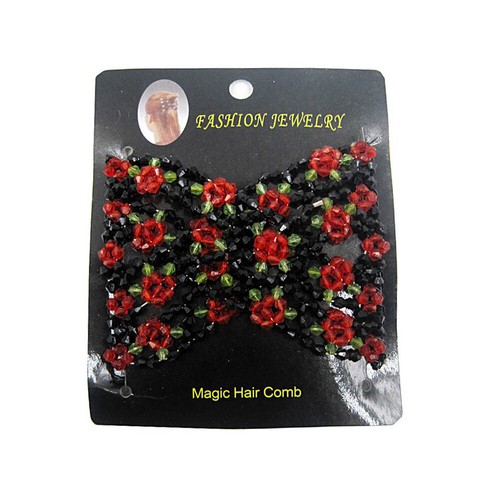 Magic Hair Comb Beaded Elasticity Hair Clip Stretchy Hair Combs Women ...
