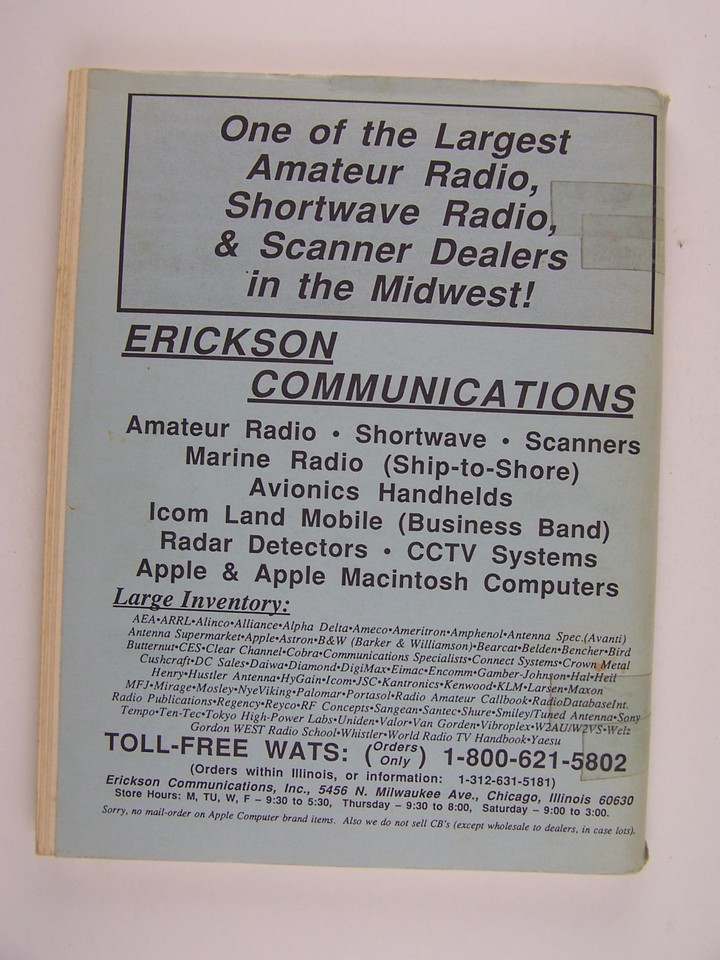Erickson Communications Scanner Radio Listings Cook/DuPage County ...