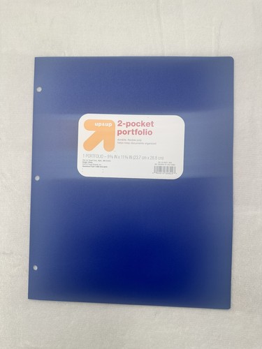 Blue Plastic Folders 2 Pocket Up&Up Poly Portfolios Lot of 24pc | eBay