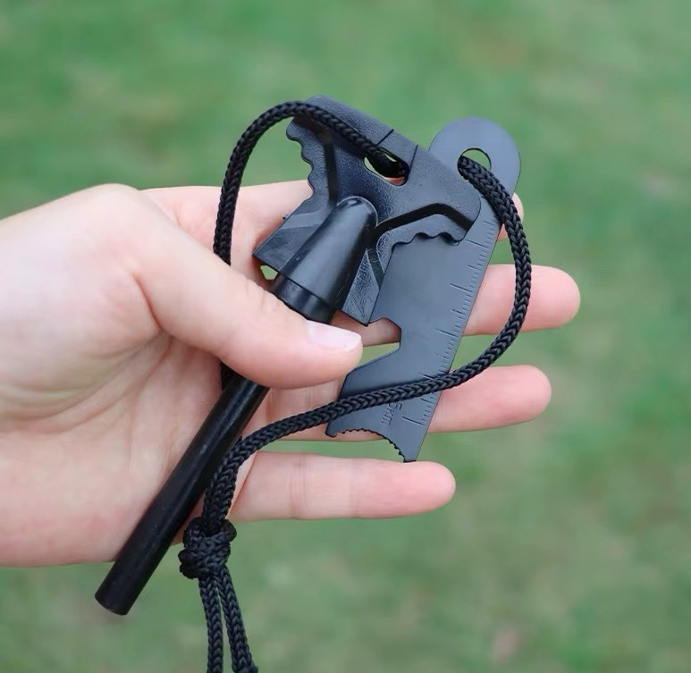 Fire Starter Flint Steel Striker Survival Kit Ferro Rod Camping Outdoor ...