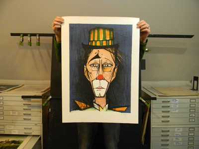 Bernard Buffet Hand Signed Vintage Print, Clown by V. Beffa 1975 ...