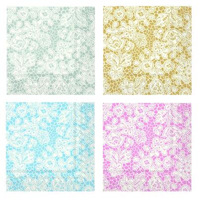 Pretty Lace Paper Napkins Summer BBQ Dinner Party 3 Ply Disposable ...