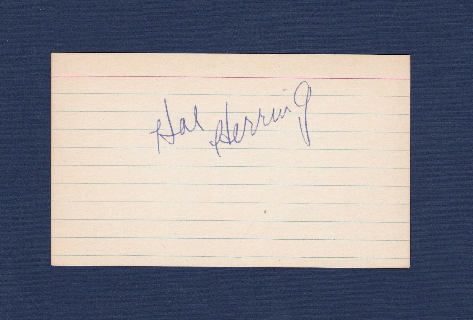 Hal Herring signed vintage football index card - Bills and Browns | eBay