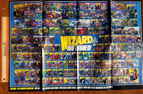 WIZARD COMIC BOOK PRICE GUIDE 100TH ISSUE POSTER LARGE SIZE 24" X 17 ...