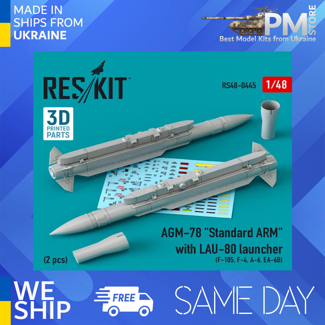 Reskit RS48-0445 1/48 AGM78 Standard ARM with LAU80 launcher F-105,F-4 ...