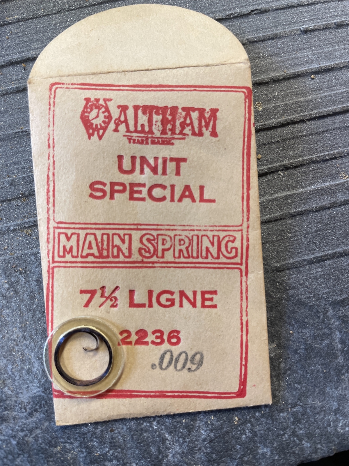 waltham main spring special 7 1/2 ligne 2236 .009 | eBay