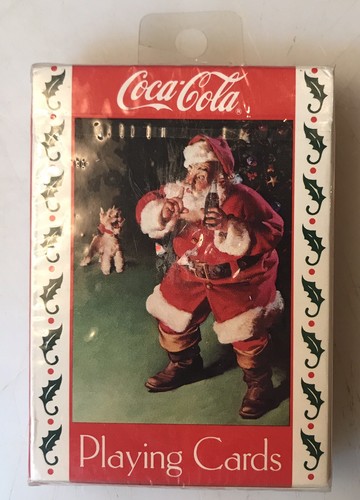 Coca Cola Playing Cards Santa Claus Drinking Coke Christmas New Vintage ...