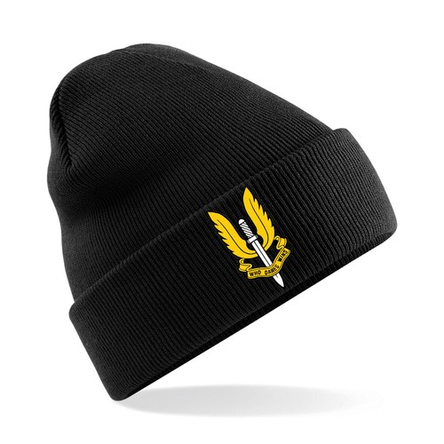 SAS Inspired Beanie Hat Special Air Service Embroidered Who Dares Wins ...