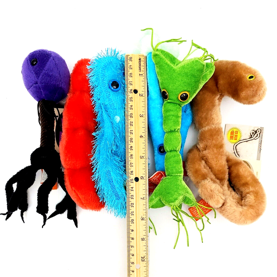 Lot Of 6 Giant Microbes Plush Stuffed Figure Educational Science ebola ...