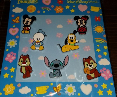 Disney Pins CUTE FAB CHARACTER Full Body Authentic 7 Pin Booster Set | eBay