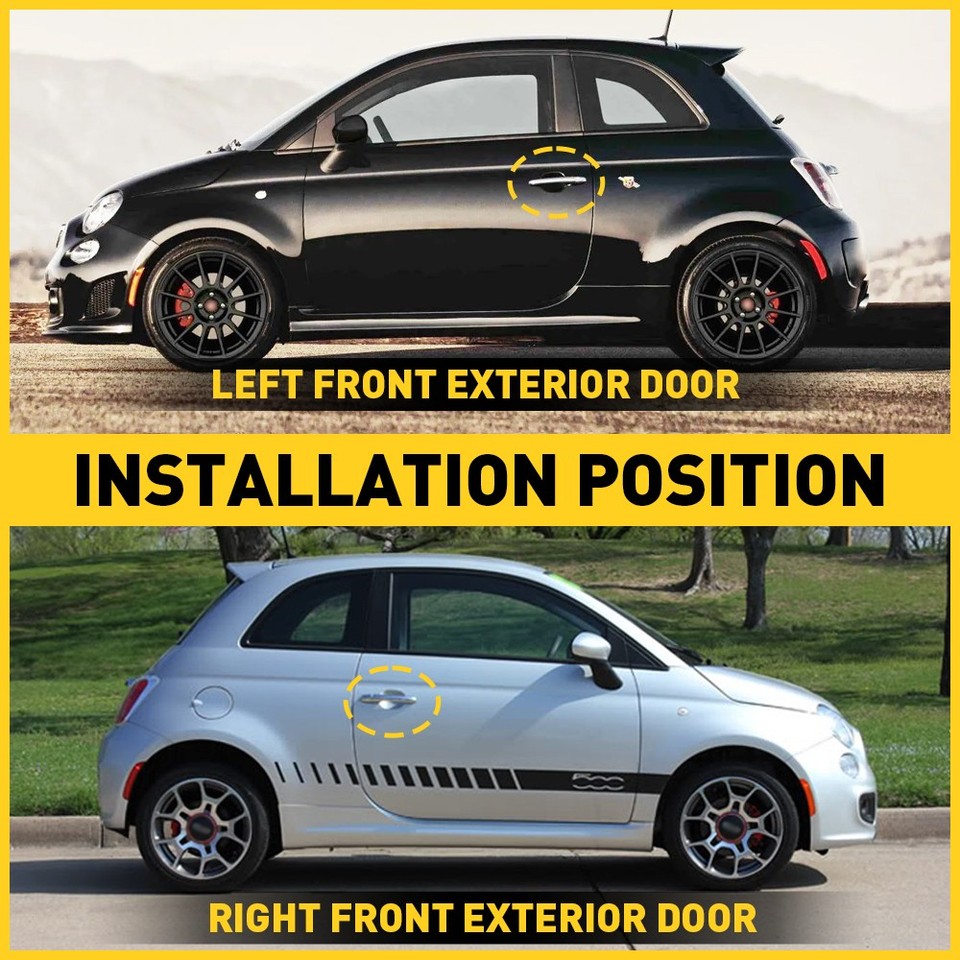 2X Front Panel Exterior LH+RH Door For Handle Fiat 2019 Retro 500 ...