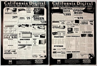 California Digital Vintage Print Advertisement Computer Hardware 1980s ...