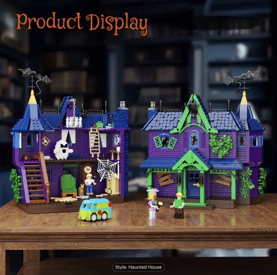 Scooby-Doo Mystery Mansion Haunted House Building Block Set | Ages 6 ...