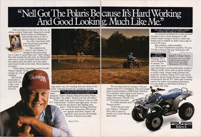 Polaris 1990 ATV Print Ad Vintage Outdoor Farm Equipment Advertising | eBay