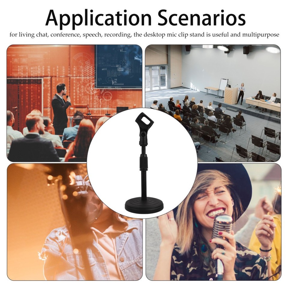 Table Mic Stand Desk Adjustable Mic Stand Desk Microphone Stand Mic ...