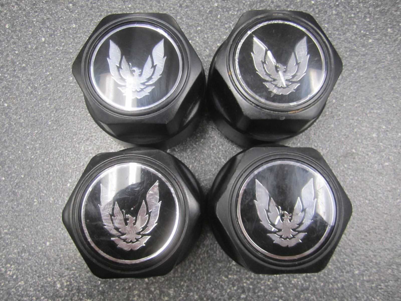 1986-1992 16" Pontiac Firebird Trans Am Center Caps Black & Chrome ...