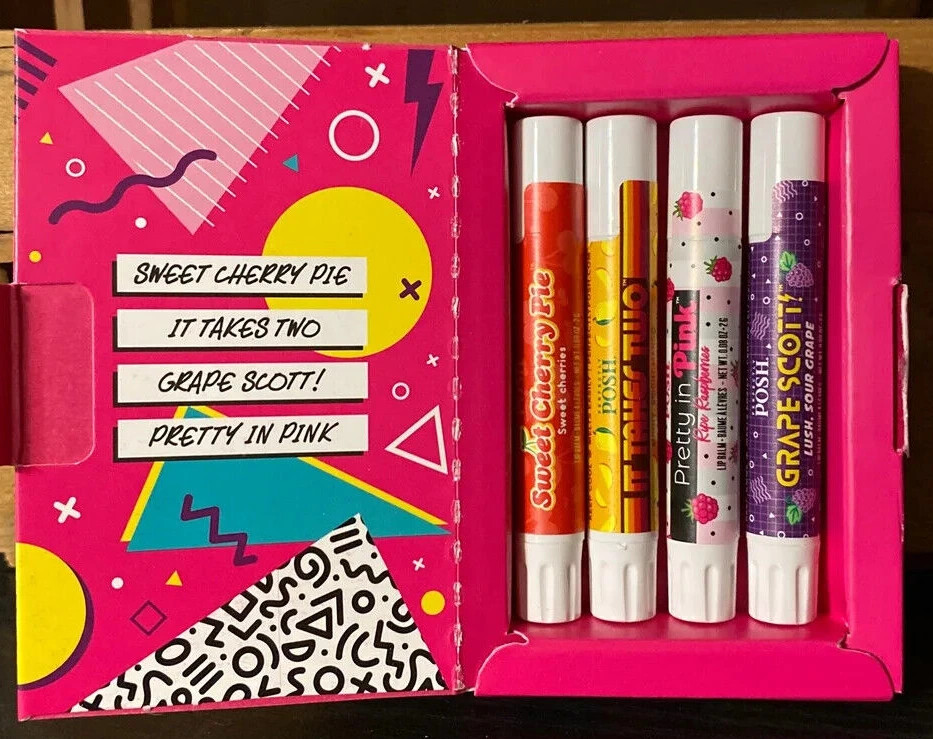 Perfectly Posh Mixed Tape Lip Balm Set .08 oz 4 Lip Balms-Set | eBay