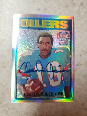 Charlie Joyner 2001 Topps Archives Reserve Certified Autograph Houston ...