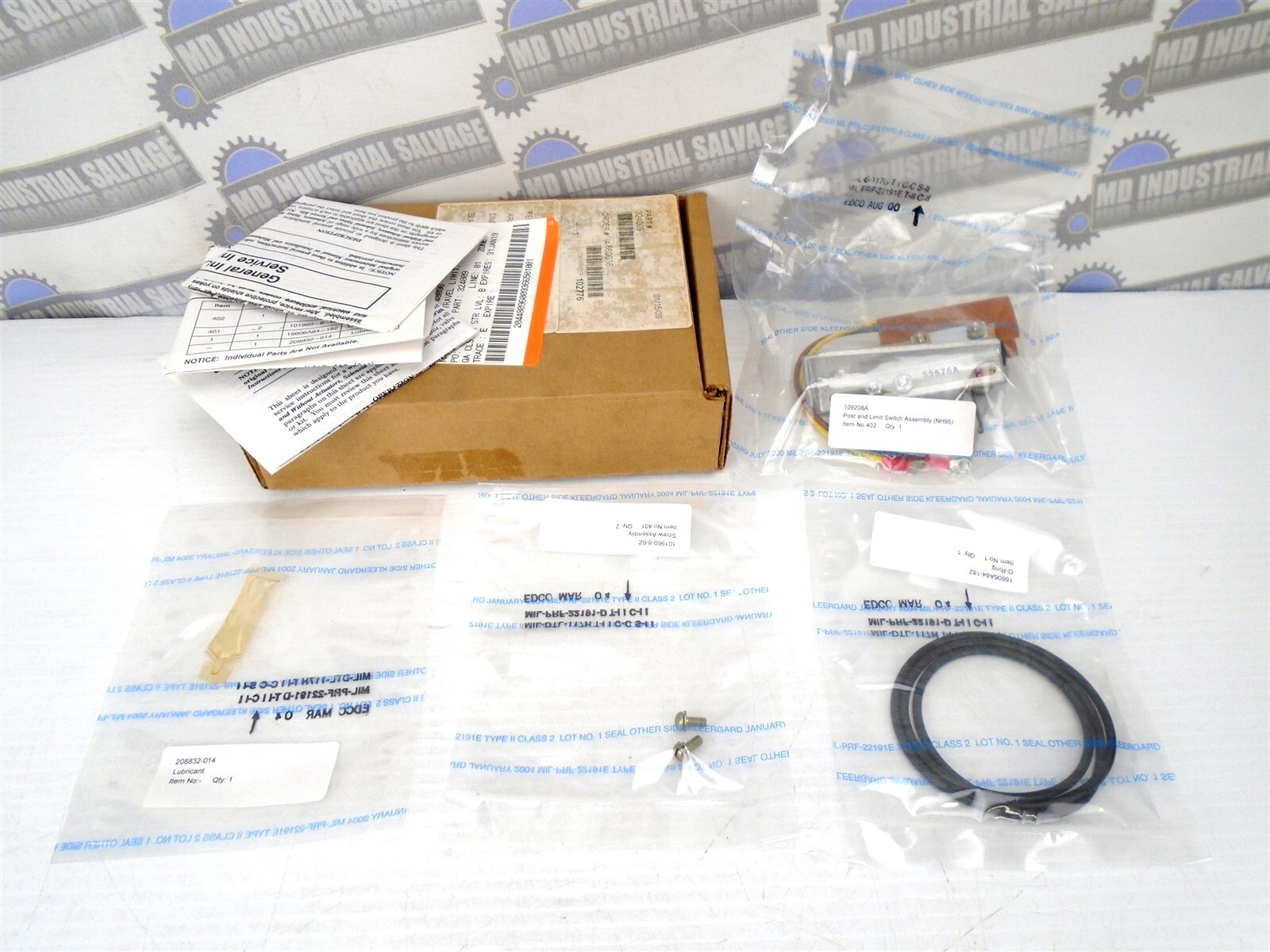 ASCO - 324009 NH95 - TRAVEL LIMIT SWITCH KIT - Switch, O-Rings, Lube ...