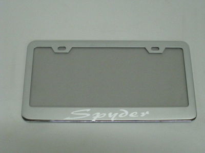*SPYDER* ECLIPSE mirror Stainless Steel license plate frame w/s.caps ...
