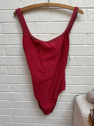 Miraclesuit NWT Red With White And Black Trim One Piece Swimsuit Size ...