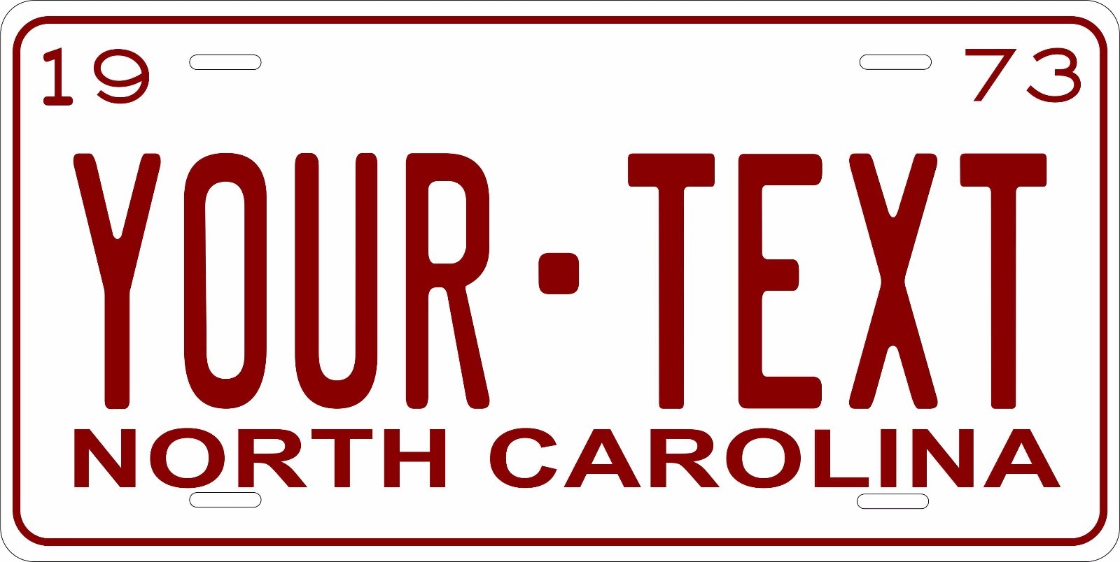 North Carolina Custom Personalized Car Motorcycle Bike Bicycle License ...