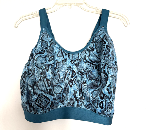 Goddess teal print sport bra sz 42J | eBay