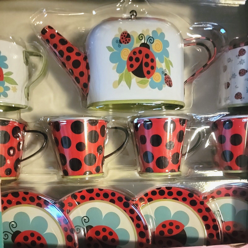 Tiny Treasures 18 pc Ladybug Tea Party Set Red Pretend Play | eBay