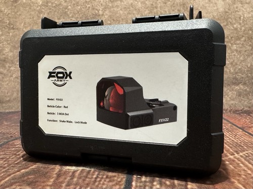 Fox Army FXV22 3 MOA Dot / Shake Wake / Lock Mode / Red Dot Sight ...