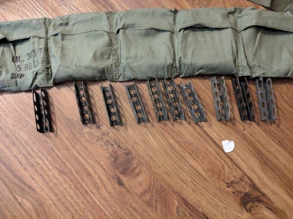 British Lee Enfield rifle 303 Mk3 Ammo Clips (10 pcs) and bandolier | eBay