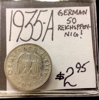 1935 A German 50 Reichspfennig! ENN Coins | eBay