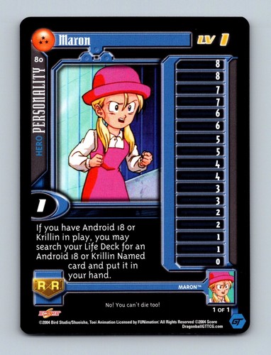 Dragon Ball GT TCG - Maron 80 - LIMITED Personality Score | eBay