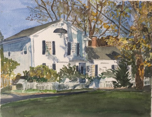 CT, COLEBROOK,HOUSE / ORIGINAL WATERCOLOR / 10"H X 14"W / MIMI DAVIS ...