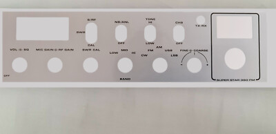 Superstar 360 cb radio silver faceplate Decal Sticker bezel self ...