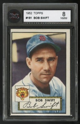 1952 TOPPS BASEBALL ~ #181 ~ BOB SWIFT ~ DETROIT TIGERS ~ KSA 8 | eBay