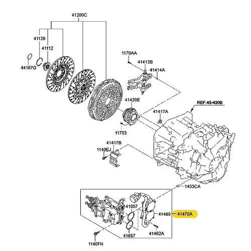 414702D211 Clutch Actuator Assy For 2016 2017 2018 Hyundai Tucson 19-21 ...