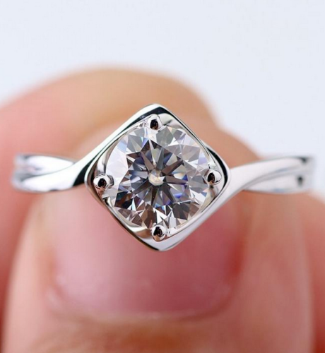 2 Ct Round Cut Lab-Created Diamond Solitaire Engagement Ring 14K White ...