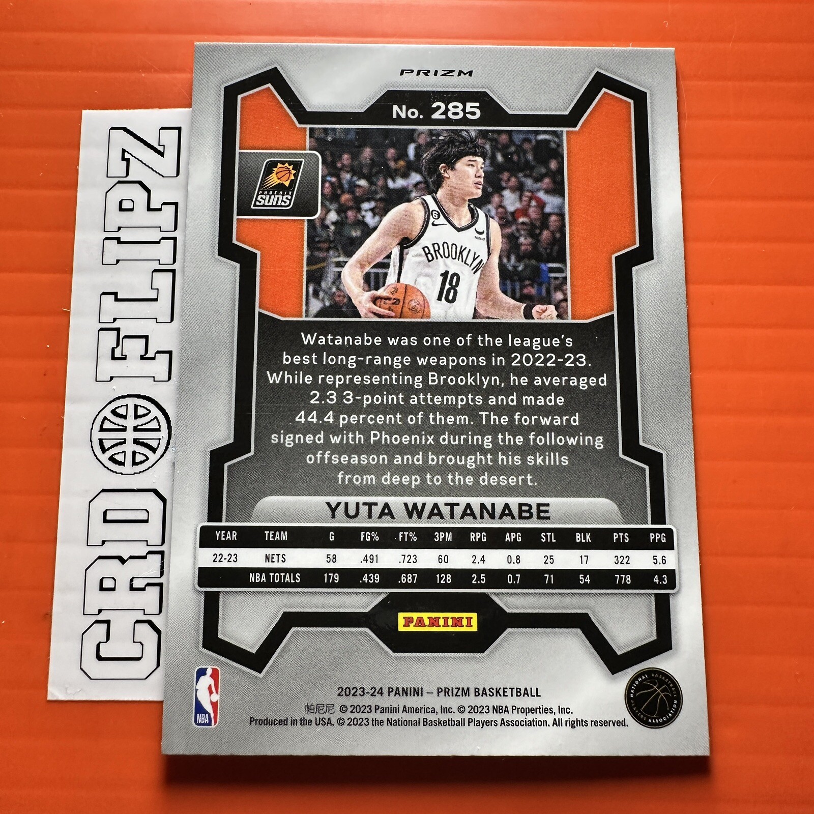 Yuta Watanabe 2023-24 Panini Prizm Silver #285 Phoenix Suns | eBay