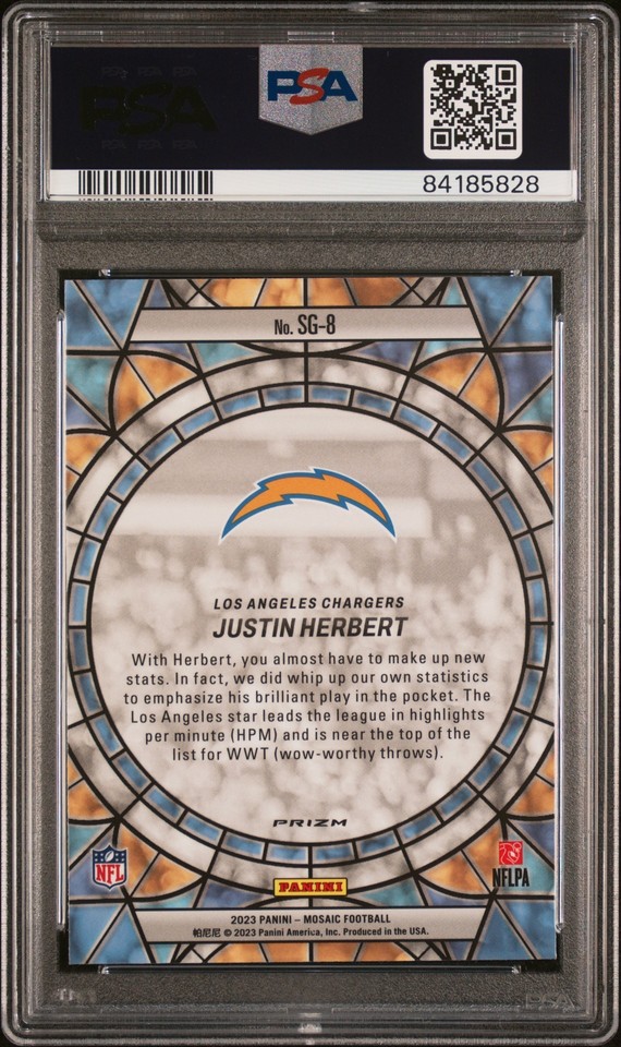 2023 Panini Mosaic Stained Glass #SG8 Justin Herbert PSA 10 | eBay