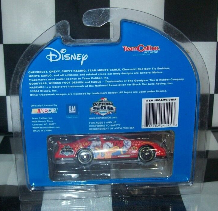 DONALD DUCK DISNEY 2004 TEAM CALIBER 1/64 NASCAR DIECAST CAR | eBay