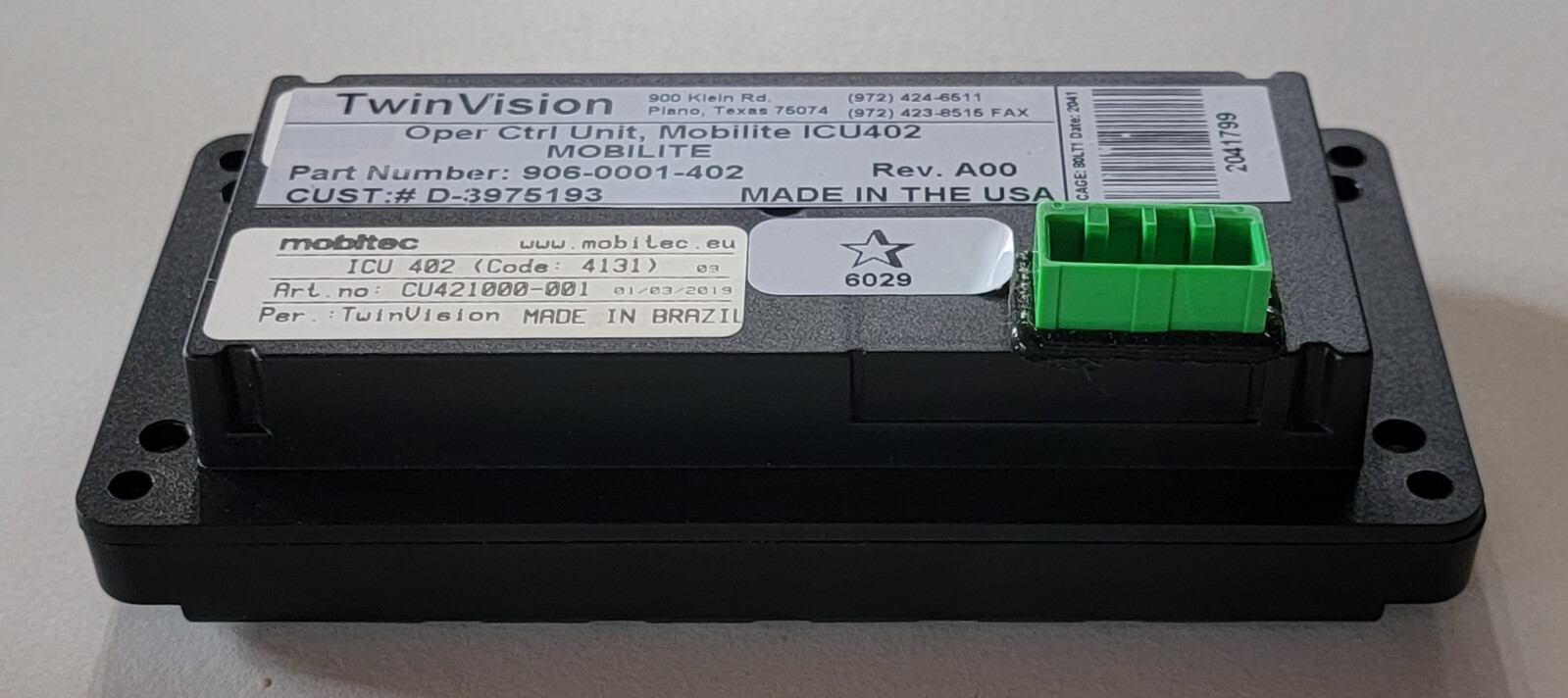 Luminator Mobilite ICU402 Operator Control Unit Twinvision 906-0001-402 ...
