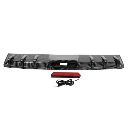 Carbon Rear Bumper Lip Diffuser W/ LED Light Body kit For Ford Fusion ...