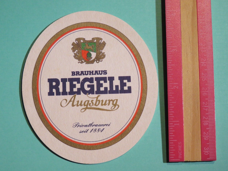 Beer Coaster ~ Privatbrauerei Brauhaus Riegele Since 1884 ~ Augsburg ...