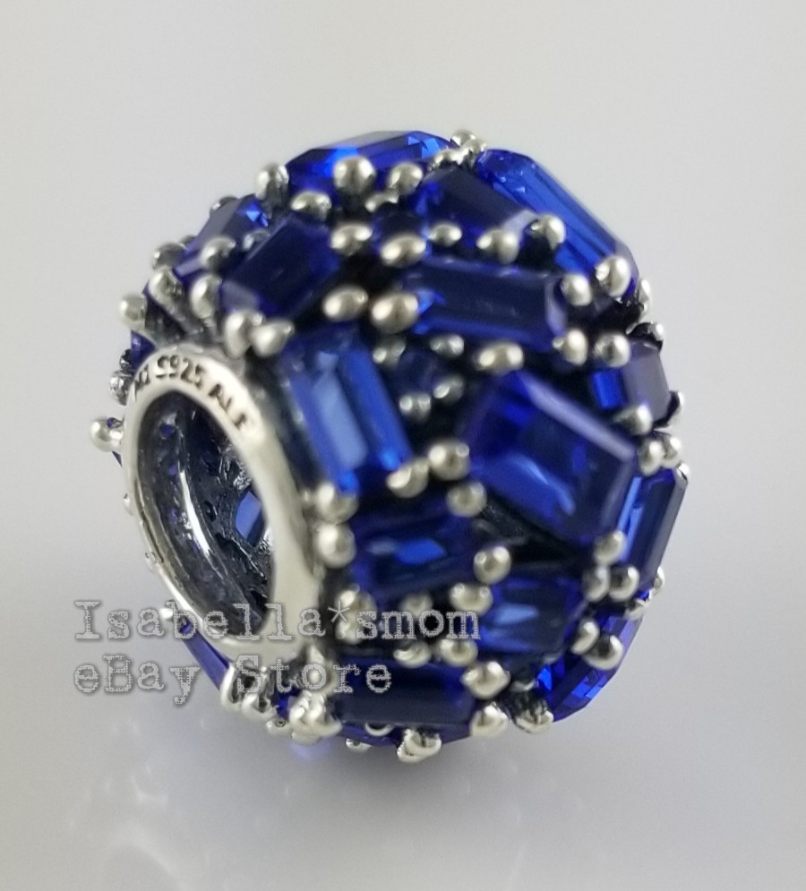 Ziseliert Elegance Authentisch PANDORA Blau Kristall Anhänger ...