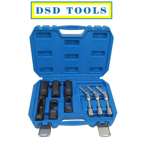 US PRO Tools 9pc Diesel Injector & Glow Plug Removal Socket Sockets Set ...