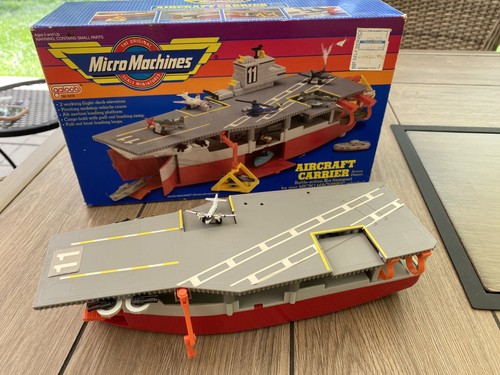 Vintage 1980s Galoob Micro Machines Aircraft Carrier w/Original Box ...