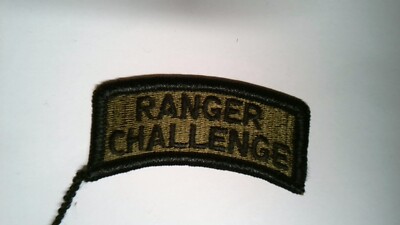 MILITARY PATCH SEW ON FOR UNIFORM US ARMY TAB RANGER CHALLENGE BLACK ...