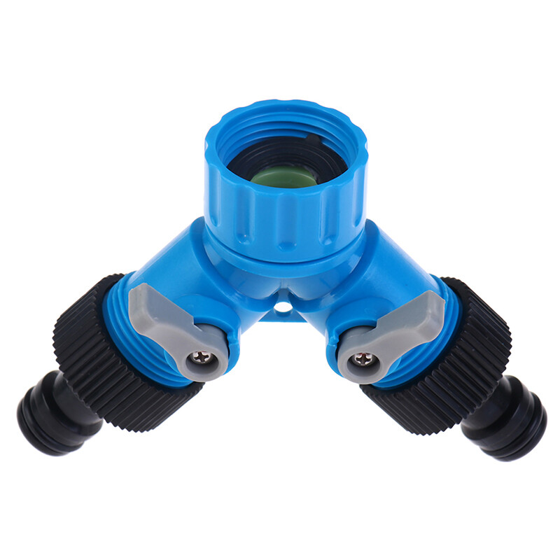 3/4'' Two Way Y Hose Pipe Garden Irrigation Splitter Tap Connector ...